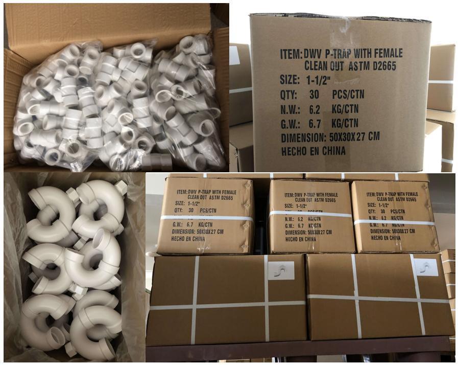 China PVC/UPVC GB Standard Water Drain Flat Pipe Elbow Fitting