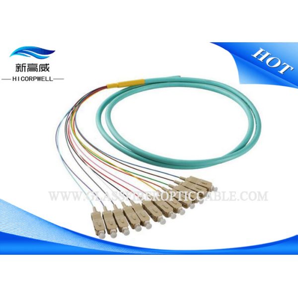 Quality Simplex OM3 SC Fiber Pigtail Multi Single Mode 9 125 With LSZH / PVC Jacket for sale