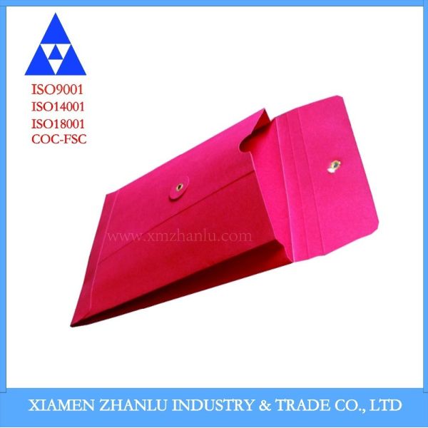 Quality Colour Gusset Pocket Envelope with Washer String Closure Style Design in Kraft for sale