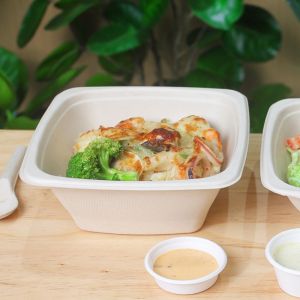Quality 16 24 32oz Biodegradable Sugarcane Bagasse Bowl Fruit Salad Containers Box With for sale