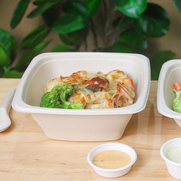 Quality 16 24 32oz Biodegradable Sugarcane Bagasse Bowl Fruit Salad Containers Box With for sale