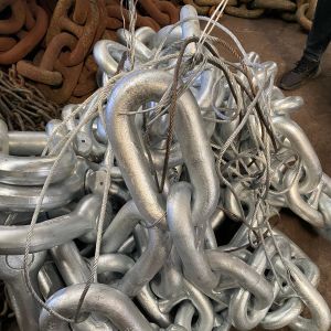 Quality 84mm High - Strength Alloy Steel Spray Paint Stud Link Anchor Chain Vessel for sale