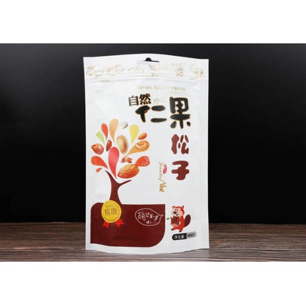 Quality Pine Nuts Custom Food Packaging Bags With Aluminum Foil Zipper Sealed for sale