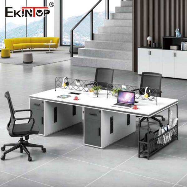 Quality Computer 4 Person Workstation , Convertible Modular Workstation Furniture for sale