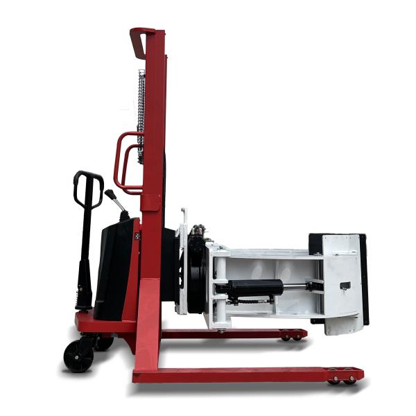 Quality Easy Operation Semi Electric Roll Stacker Electric Lifting And Manual Pushed for sale