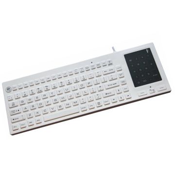 Quality USB PS2 Waterproof Medical Keyboard Adjustable Brightness Silicone for sale