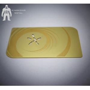 Quality 24K Real Gold Plated Laser Cut Metal Business Card Membership Card for sale