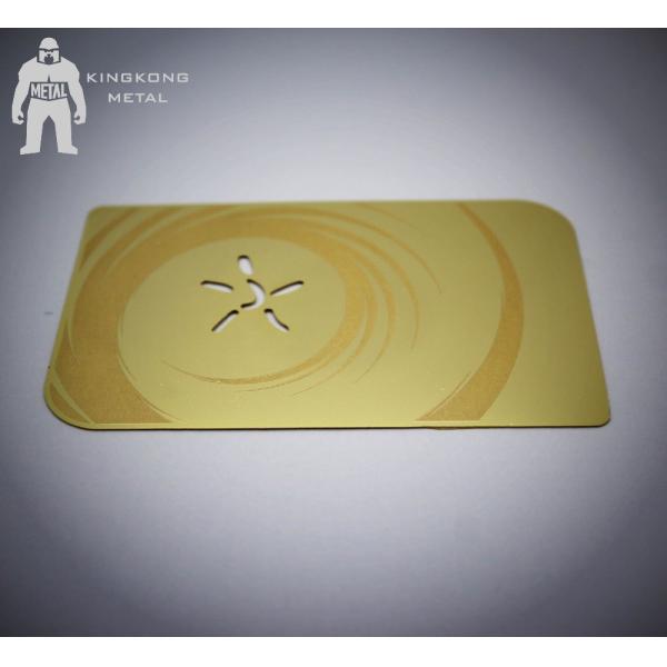 Quality 24K Real Gold Plated Laser Cut Metal Business Card Membership Card for sale