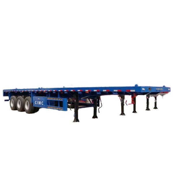 Quality 3-Axle Flatbed Semi-Trailer Steel Container Skeleton Truck Trailer for sale
