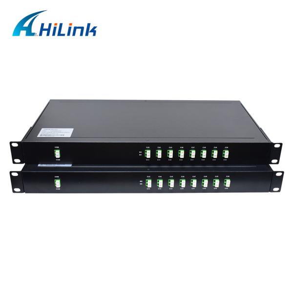 Quality LC APC 2x8ch DWDM Mux Module 19 Inch 1U Rack Mounted Dual Fiber for sale