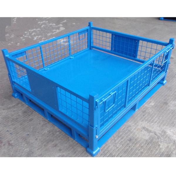 Quality 1000L/H Wire Mesh Steel Storage Cage Galvanized Stackable Pallet Cages for sale