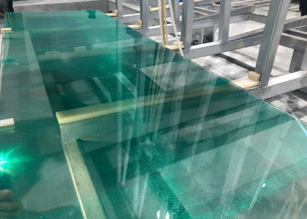 Quality Green Metalspurc Decorative Fabric Laminated Glass for sale