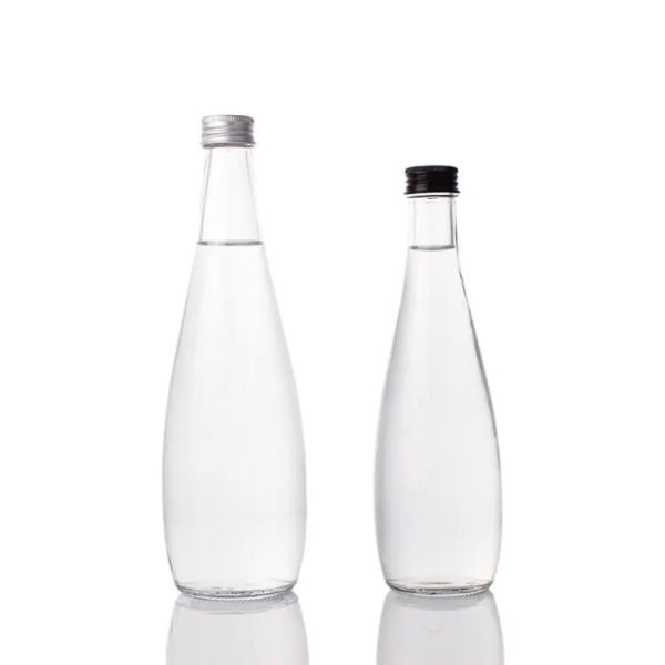 Quality Decal Surface High Flint Water Glass Bottle 330ml 500ml 750ml for Cosmetics Packaging for sale