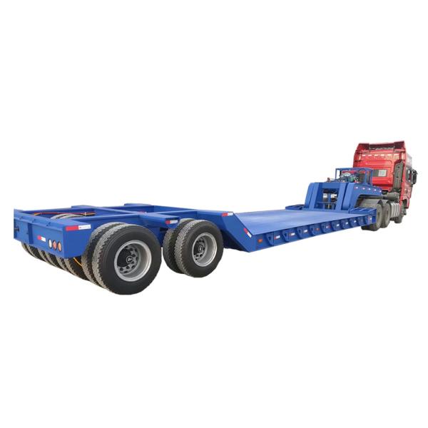 Quality CIMC 100 Ton Container Transport Truck Lowbed Semi Trailer for sale