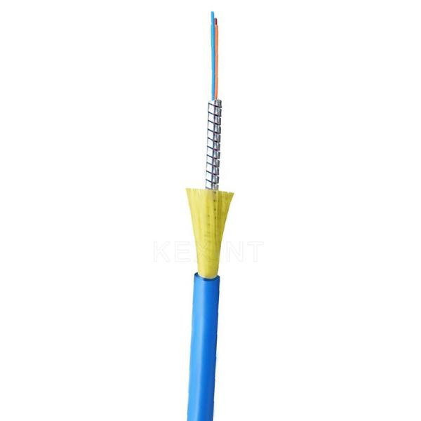 Quality KEXINT Armoured Anti Rodent Indoor Fiber Optical Cable GJSFJV One Tube With 2 Cores for sale