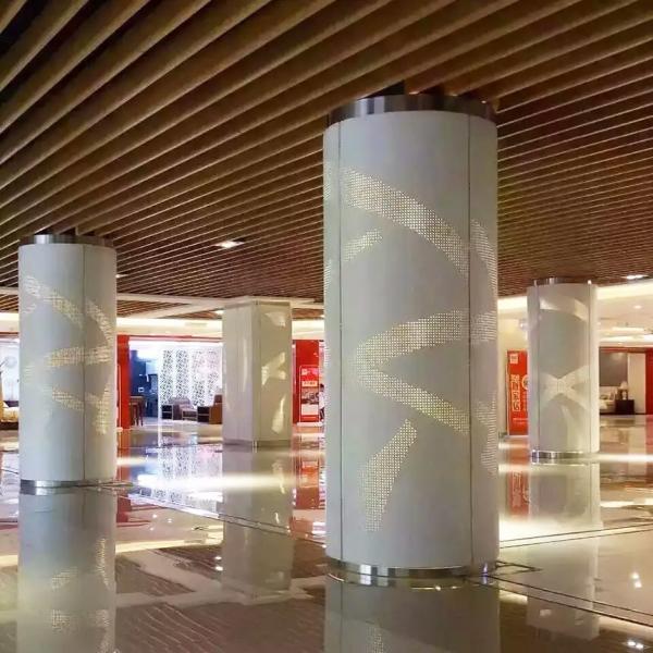 Quality Semicircle Column Exterior Cladding Panels Aluminum Perforation for sale