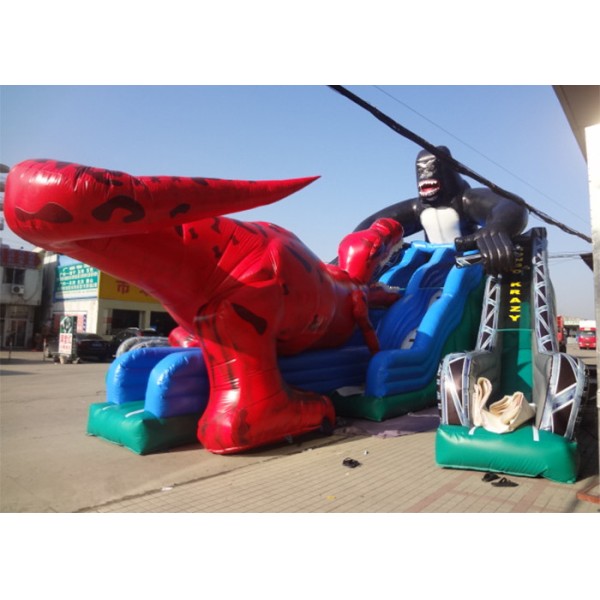 Quality Big Dianosaur And King Kong Commercial Inflatable Water Slide For Amusement Park for sale
