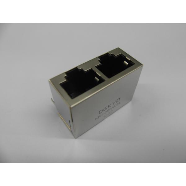 Quality PCB mount 10 / 100 BASE 2 Port RJ45 Network Connector with Lan Transformer for sale