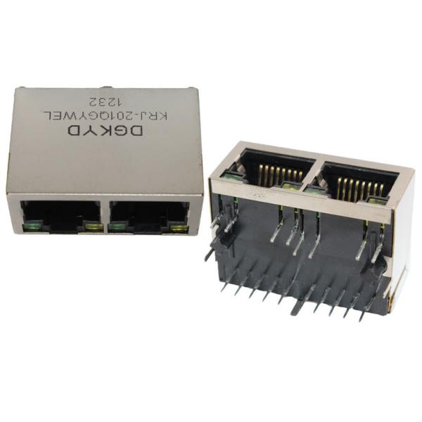 Quality 100BASE single port Tab up RJ45 PCB Connector with Transformer for network for sale