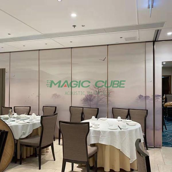 Quality Melamine MDF Foldable Acoustic Partition System Fabric Surface For Hotel for sale