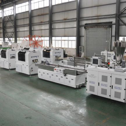 Quality Shenzhen HYPET Popular PVC Wire Duct Cable Extrusion Machine With Punching Machine And Slotting Machine for sale