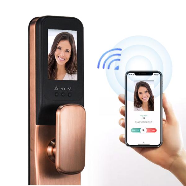 Quality 3D Digital Face Recognition Smart Door Lock Tuya App Access Control for sale