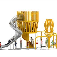 Quality Themed Outdoor Amusement Park Equipment With Stainless Slide ISO9001 for sale