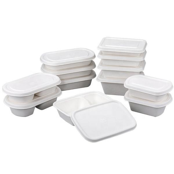 Quality Eco Friendly Compostable Sugarcane Pulp Disposable Take Out Containers for sale