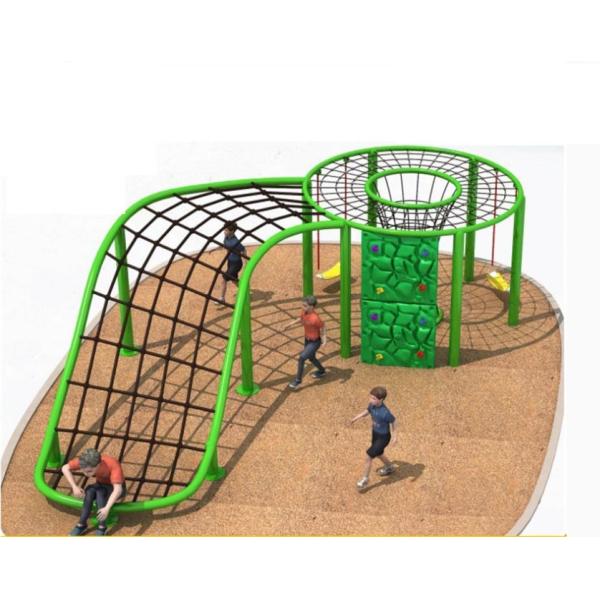 Quality Metal Climbing Net Frame 6 Stand Rope Outdoor Playground For Kid for sale