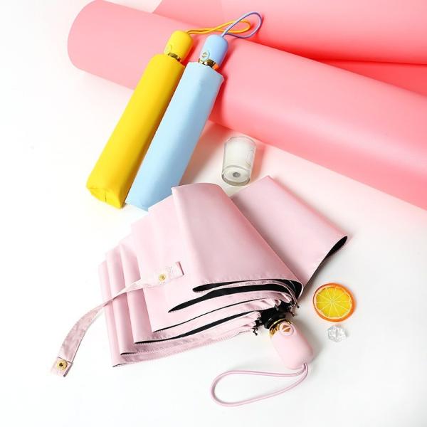 Quality Japanese Small Fresh Three Fold Vinyl Advertising Umbrella with Customized Color for sale