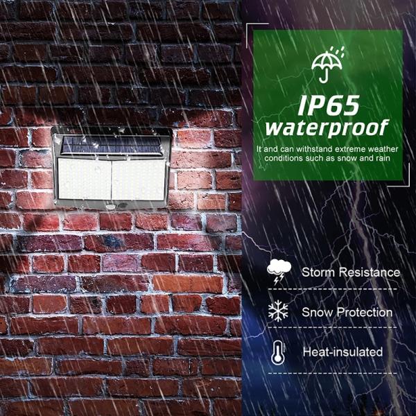 Quality 8W 288pcs LED Outdoor Super Bright Led Wall Mounted Solar Motion Sensor Light for sale