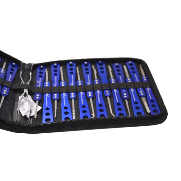 Quality Locksmith Practice Picking Tools 20-In-1 Hook Lockpick Lock Picks House Lock Set for sale