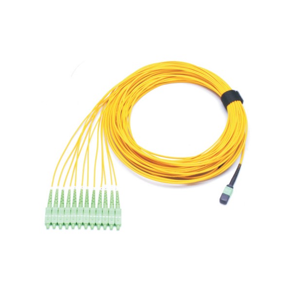 Quality UPC Fiber Optic MPO OFNR SM MPO To LC 12F FANOUT SC Connector for sale