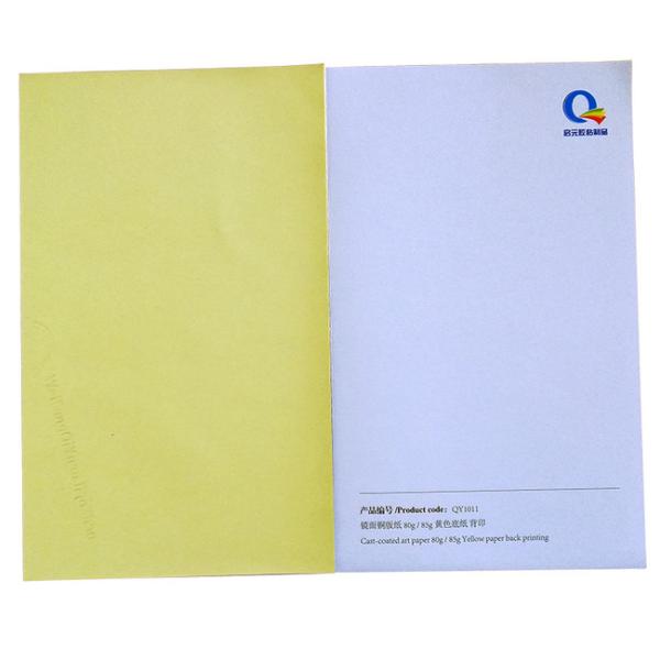 Quality Cast Coated Art Paper Sticker Label Material Self Adhesive With Hot Melt Glue for sale