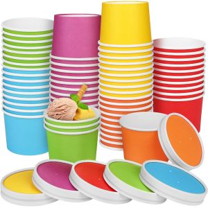 Quality Eco Friendly Sturdy 12oz Ice Cream Cups Paper Ice Cream Pots for sale