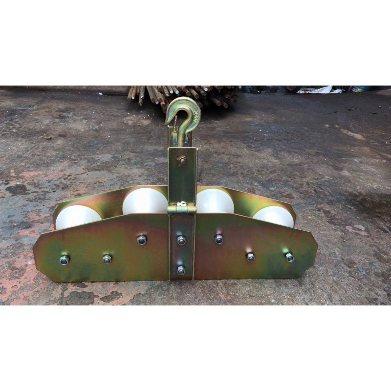 Quality 20kN OPGW Cable Pulley Block with Max 22mm Cable Diameter and Cable Protection for sale