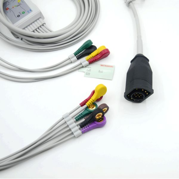 Quality Compatible Zoll 10 Leads Snap Type IEC Standard EKG Cable and Wires for sale