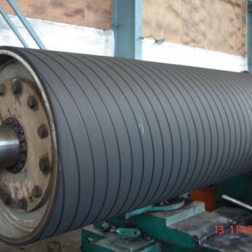 Quality Rubber Covered Grooved Press Roll for Press Section in Paper Making Machine with for sale
