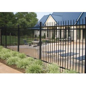 Quality Metal Anti Corrosion 210cm Tall Flat Top Tubular Fencing For Parks for sale