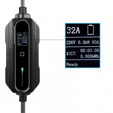 Quality Single Phase Type 1 32A Portable EVSE Charger With CEE Plug for sale
