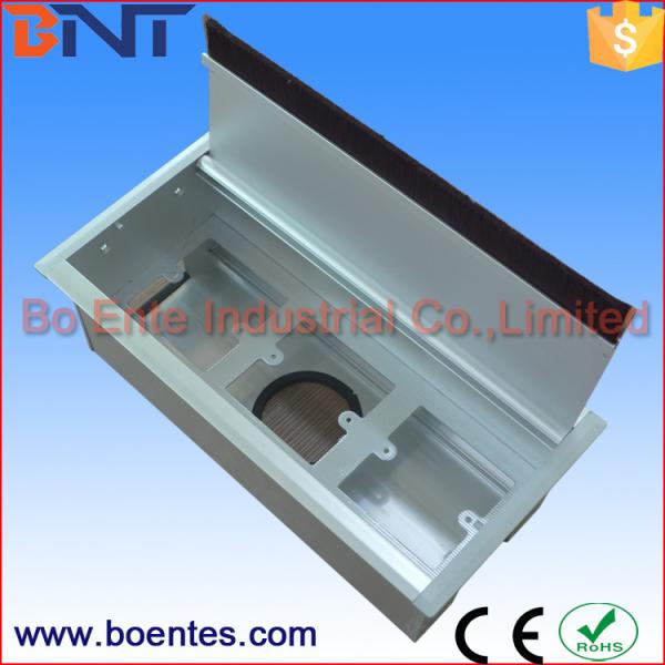 Quality Flip Up Tabletop Interconnect Box Silver Color For Office / Multimedia Classroom for sale