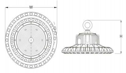 ZHHB-05-200 200W LED High Bay Lighting Fixtures Outdoor Die - Casing Aluminium Material UFO highbay