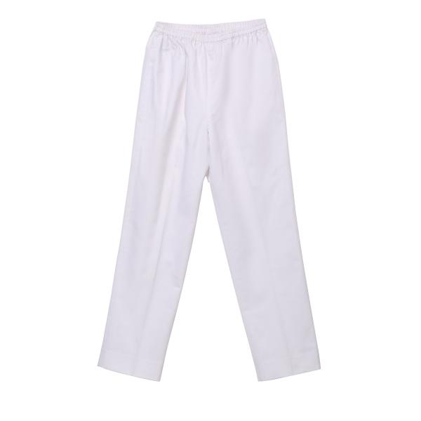 Quality Polyester65%  Cotton35% Elastic Waist White Chef Pants for sale