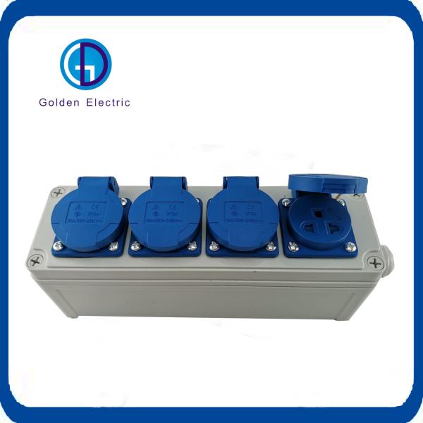 Quality Portable Combination Distribution Box Waterproof Plastic Industrial Socket Box for sale