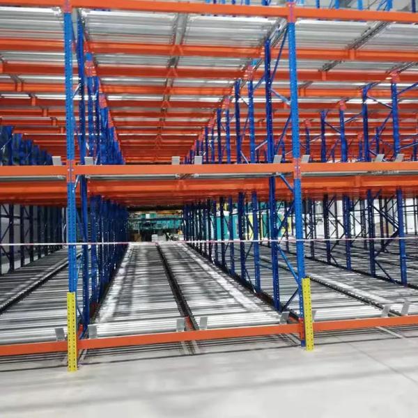 Quality B43 Warehouse Storage Gravity Pallet Racking System Carton Flow Roller Rack Live for sale