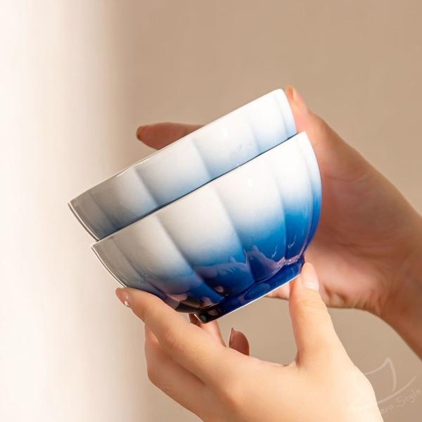 Quality 2024 Floral Ceramic Dining Plate Set Tableware Porcelain Blue Stoneware for sale