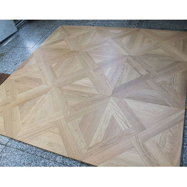 Quality Bespoke Pattern Oak Versailles Engineered Flooring, No Bevel, Natural Vanished for sale