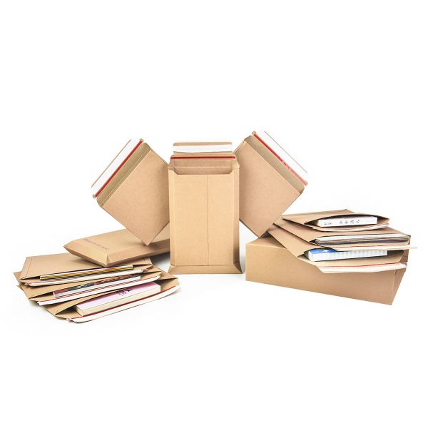 Quality Delivery Packaging Rigid Flat Corrugated Book Mailers Envelope for Customized for sale