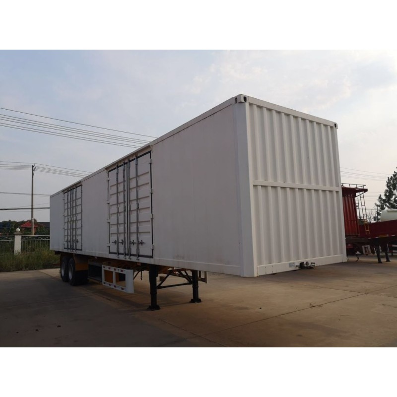 Durable Box Semi Trailer with Flatbed Trailer for Versatile Applications