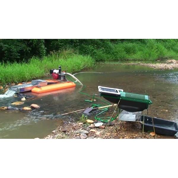 Quality Portable 0.5T/H Mini Gold Dredging Boat 3.5m Length for sale